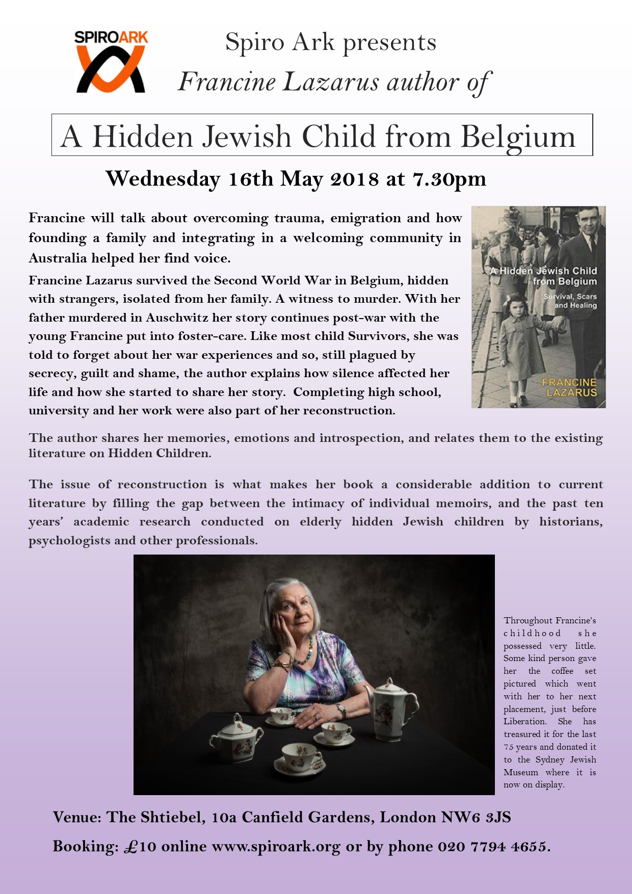 Book launch: A Hidden Jewish Child from Belgium – Nitza Spiro Hebrew ...